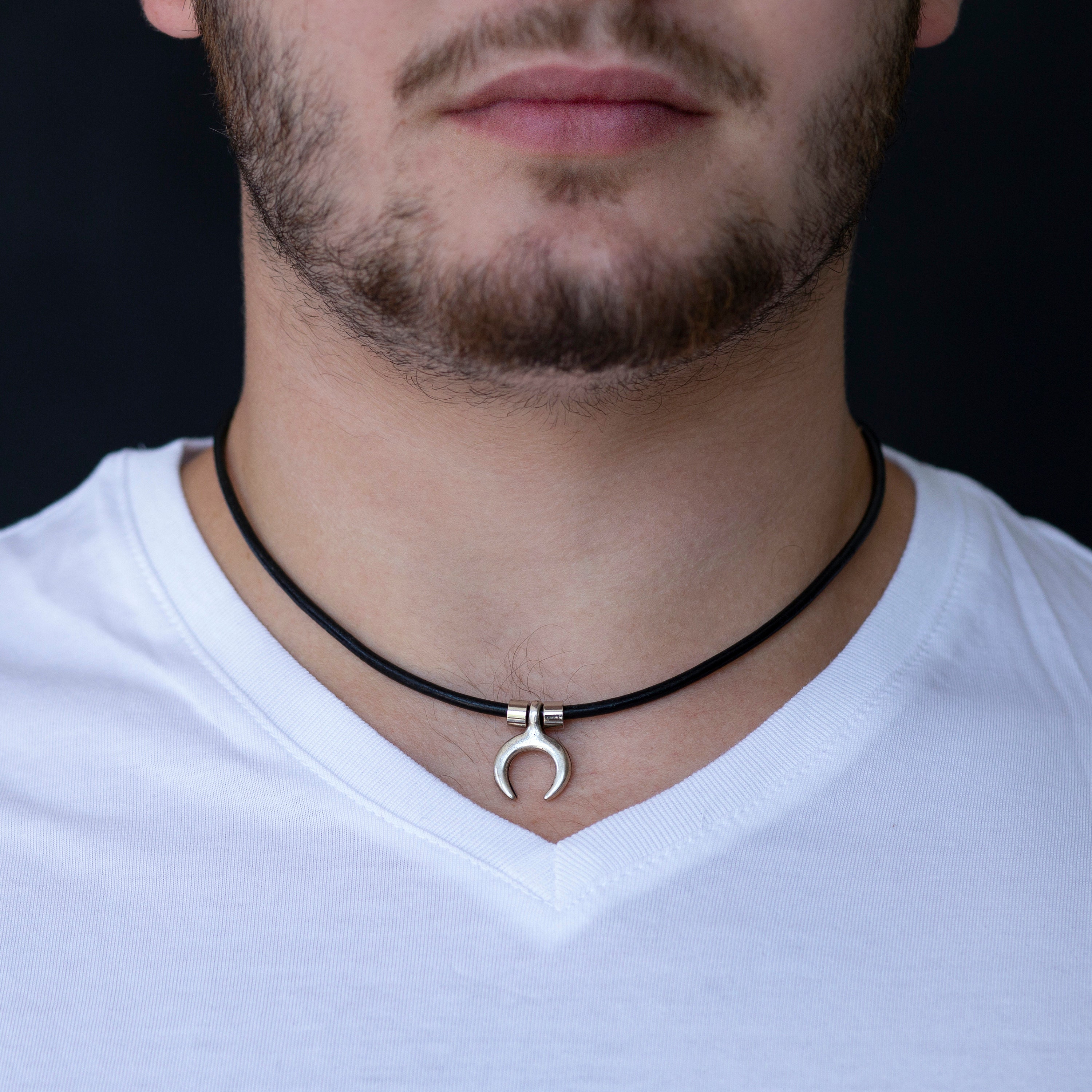 Men's Necklace Men's Choker Necklace Men's - Etsy Israel