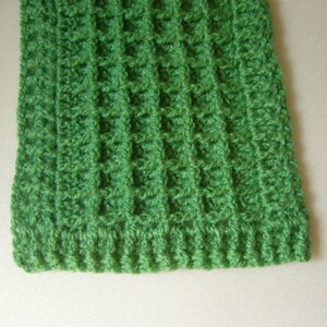 Crochet Pattern Waffle Stitch Scarf With Ribbed Border - Etsy