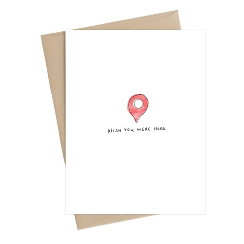 Long Distance Card // Wish You Were Here - Etsy