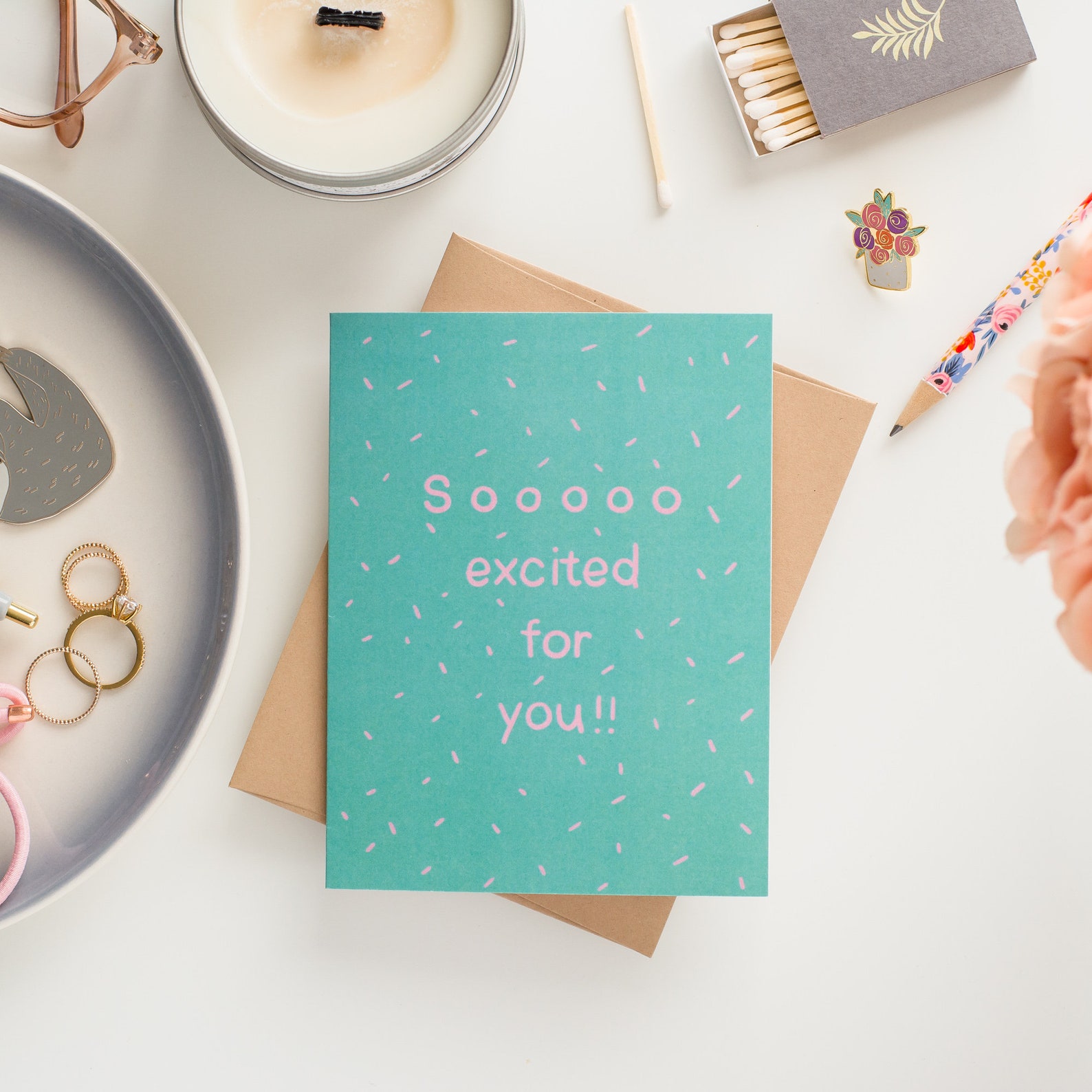 So excited for you // Congratulations card | Etsy