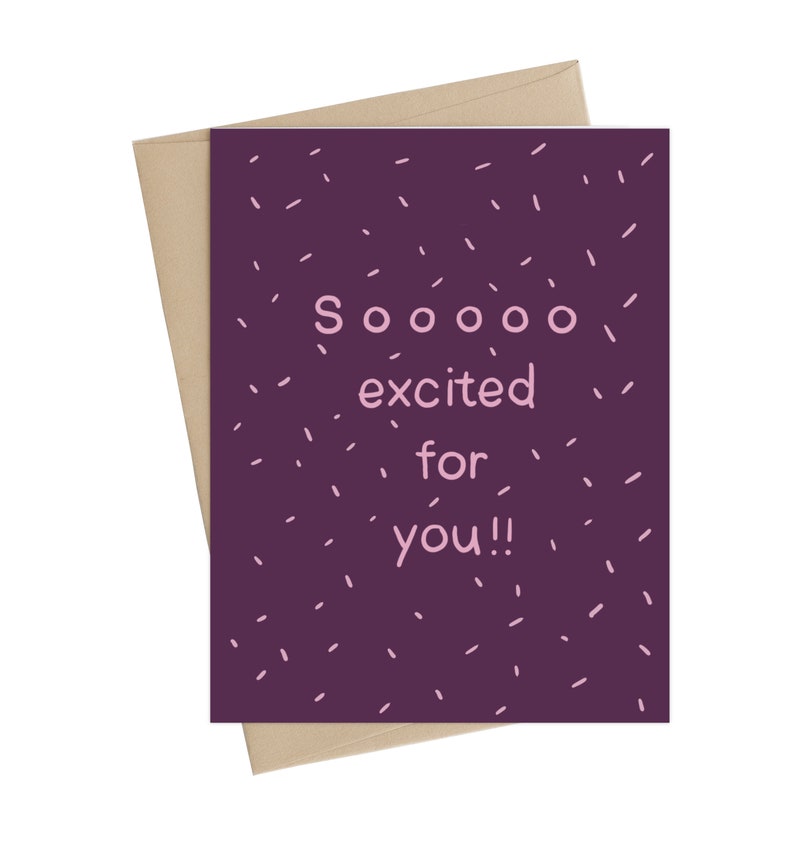 So Excited for You // Congratulations Card | Etsy