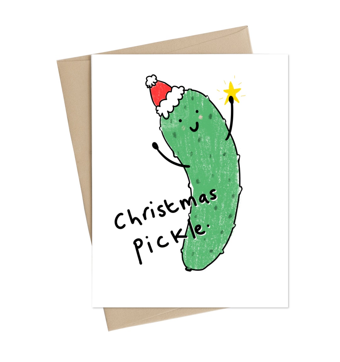 Christmas Pickle // Pickle Card - Etsy