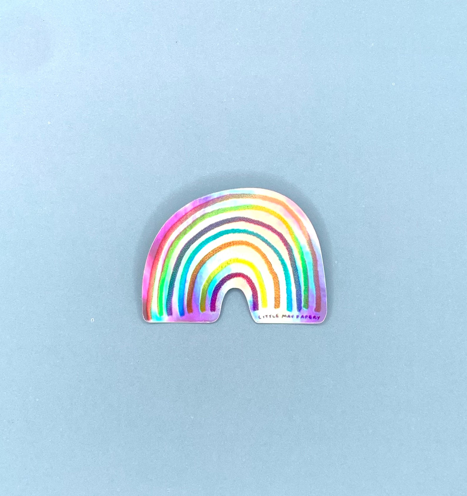 Holographic Rainbow Vinyl Sticker // Die Cut Sticker // - Etsy
