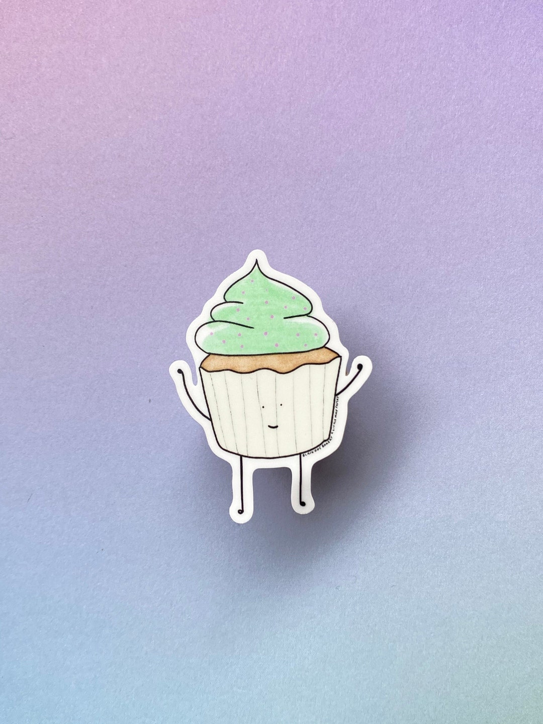 Cupcake Vinyl Sticker // Cute Sticker // Cupcake Sticker - Etsy