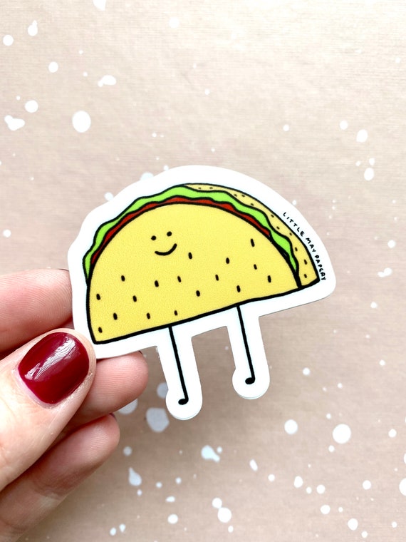 Taco Vinyl Sticker | Etsy
