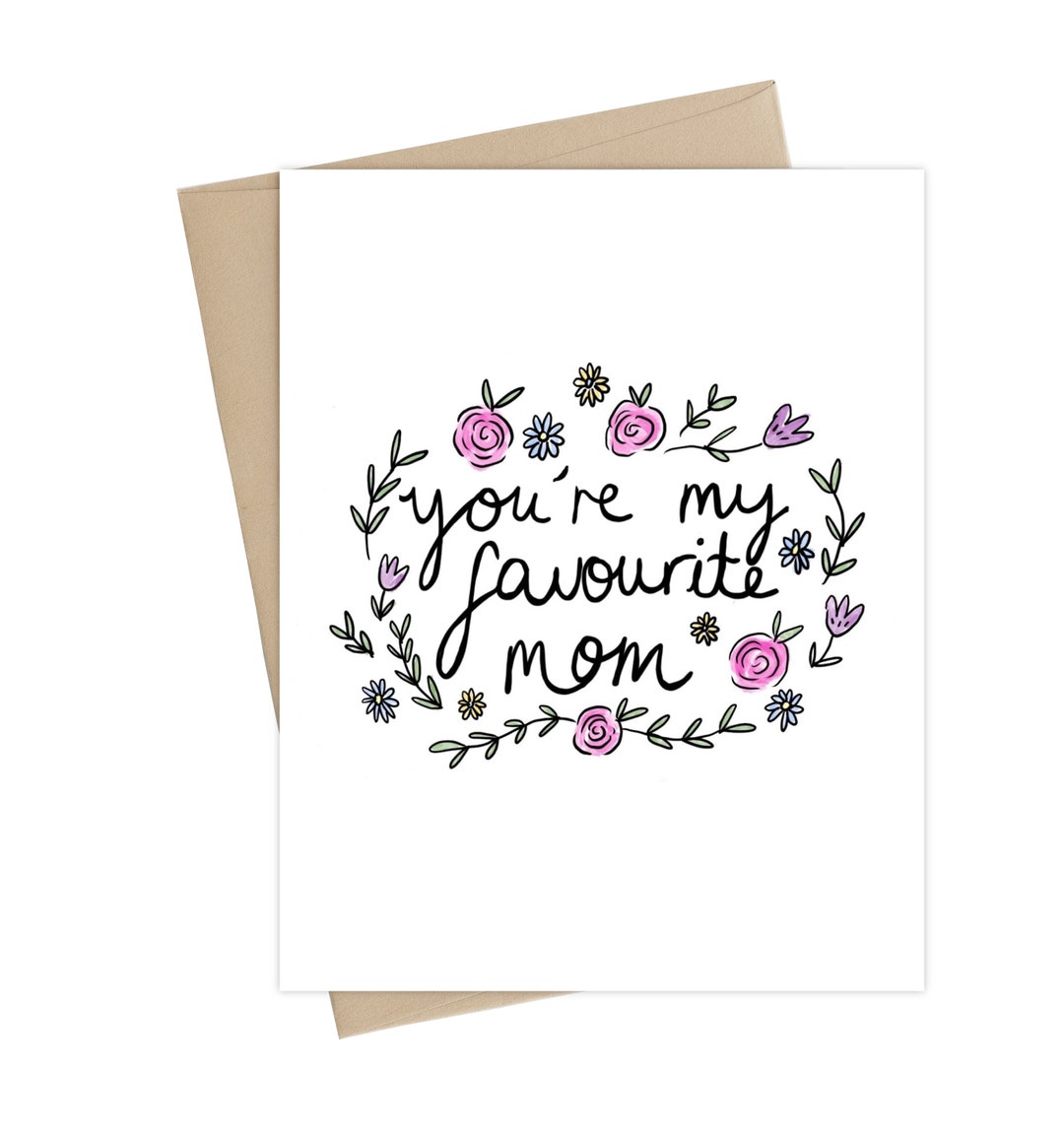 Funny Mothers Day Card // You're My Favourite Mum - Etsy
