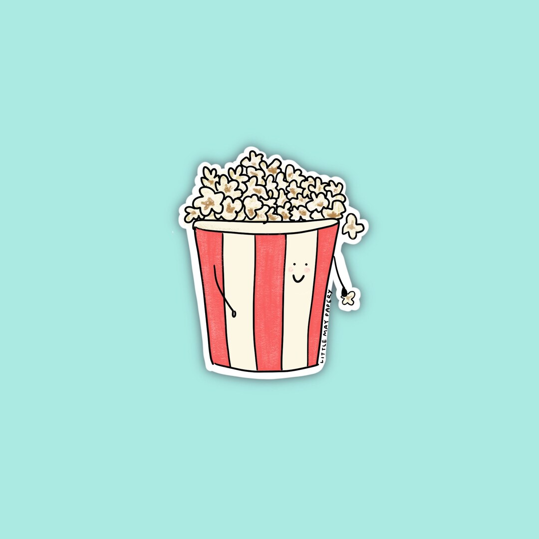 Popcorn Vinyl Sticker - Etsy