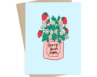 Berry Best Mom Card - Etsy