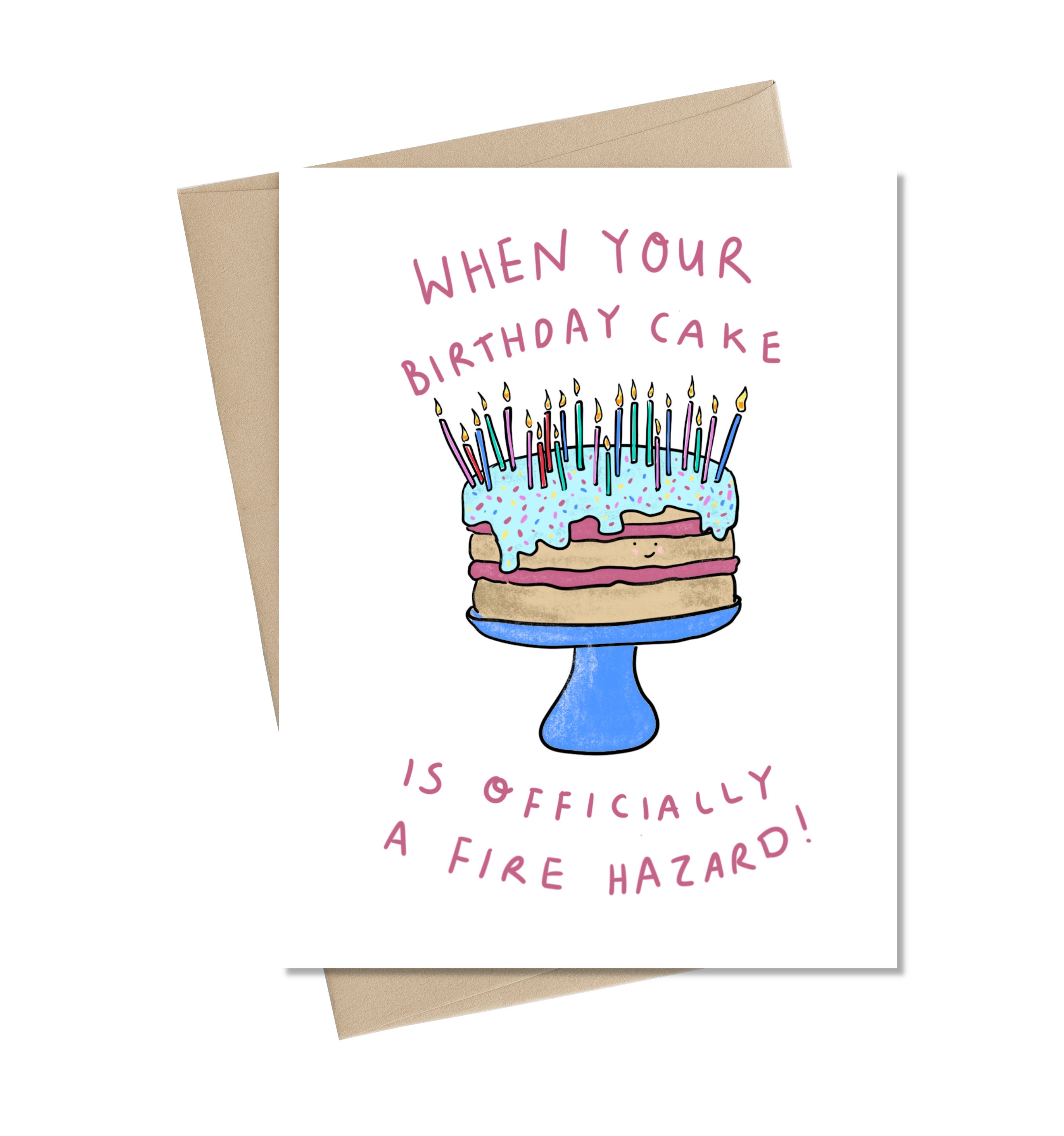 Funny Birthday Card // Officially a Fire Hazard - Etsy