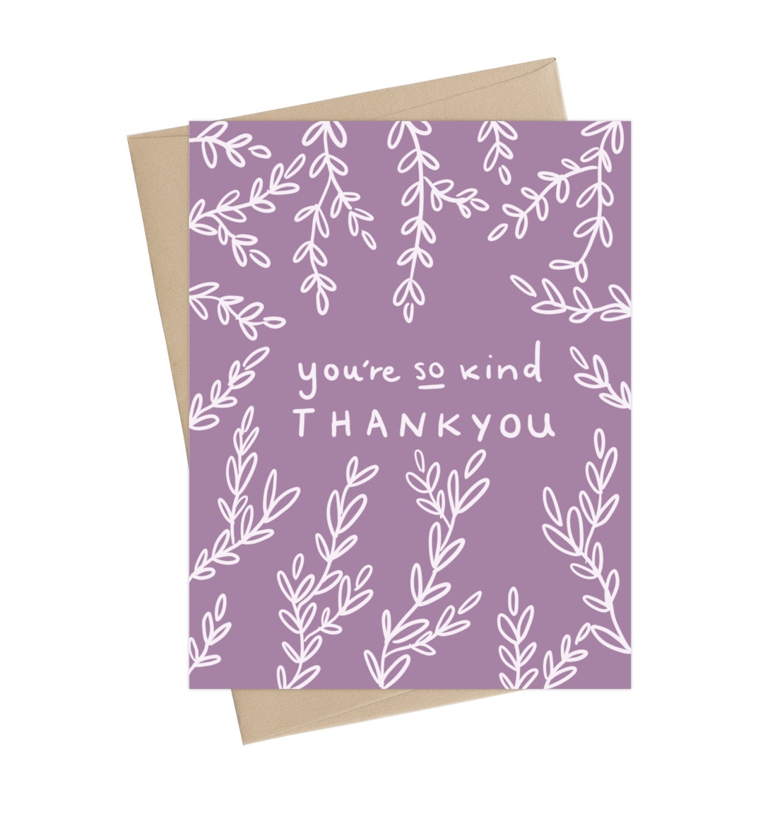 Thank You Card // You're so Kind // Thankyou Card - Etsy