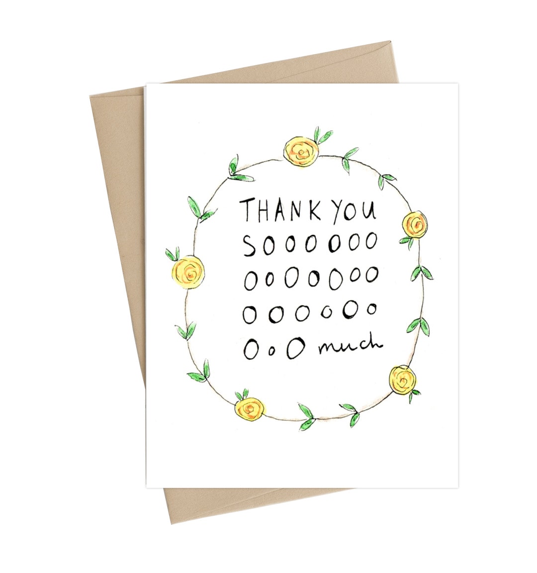Thanks so Much // Thank You Card - Etsy