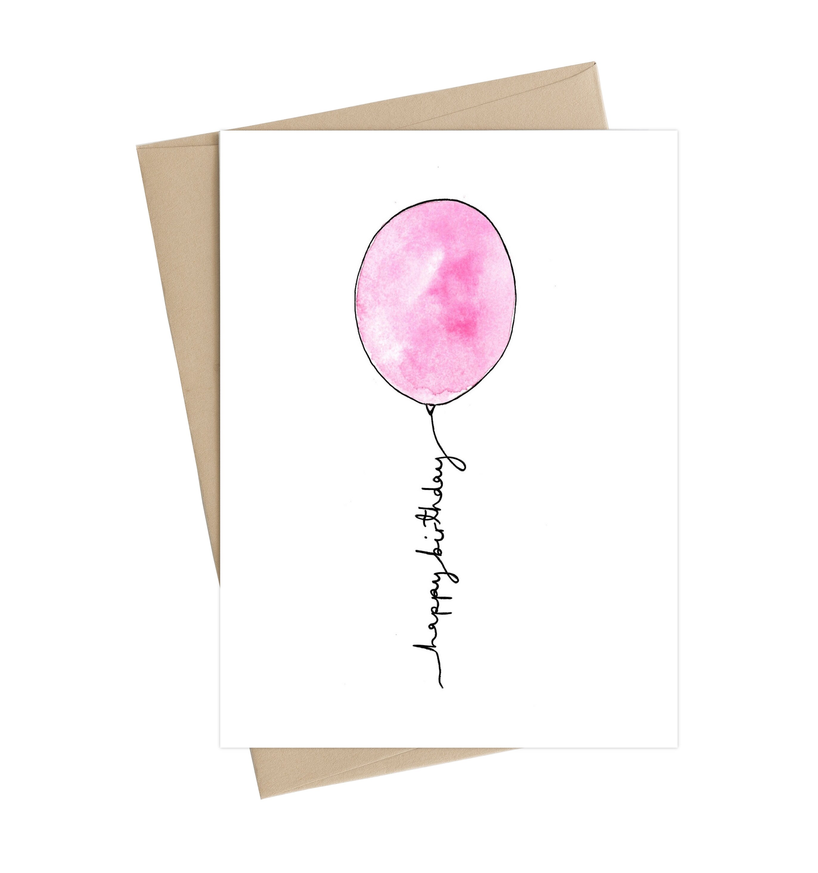 Birthday Balloon Card // Happy Birthday Watercolour - Etsy Canada