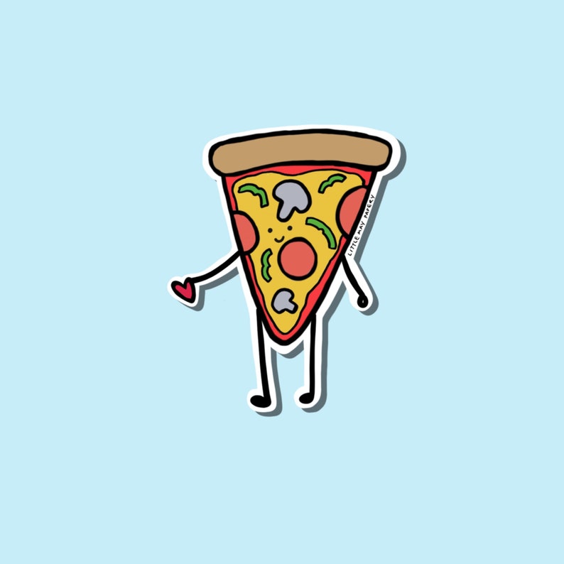 Pizza Vinyl Sticker // Die Cut Sticker // Laptop Sticker - Etsy