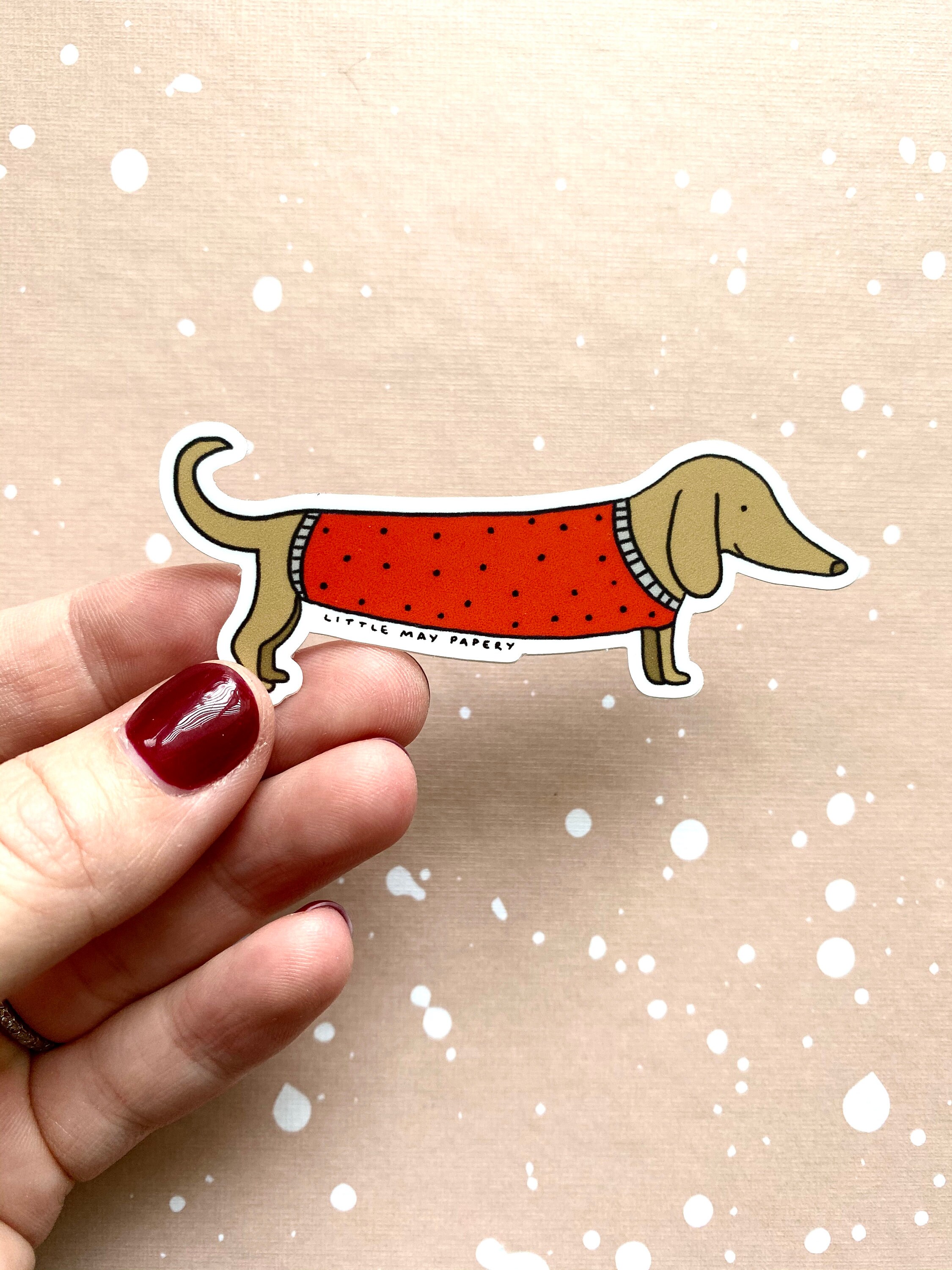 Dachshund Vinyl Sticker // Wiener Vinyl Sticker - Etsy