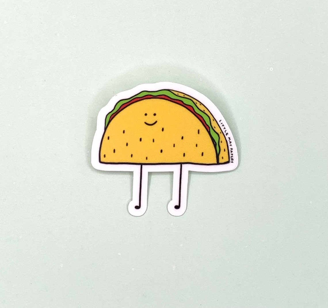 Taco Vinyl Sticker - Etsy