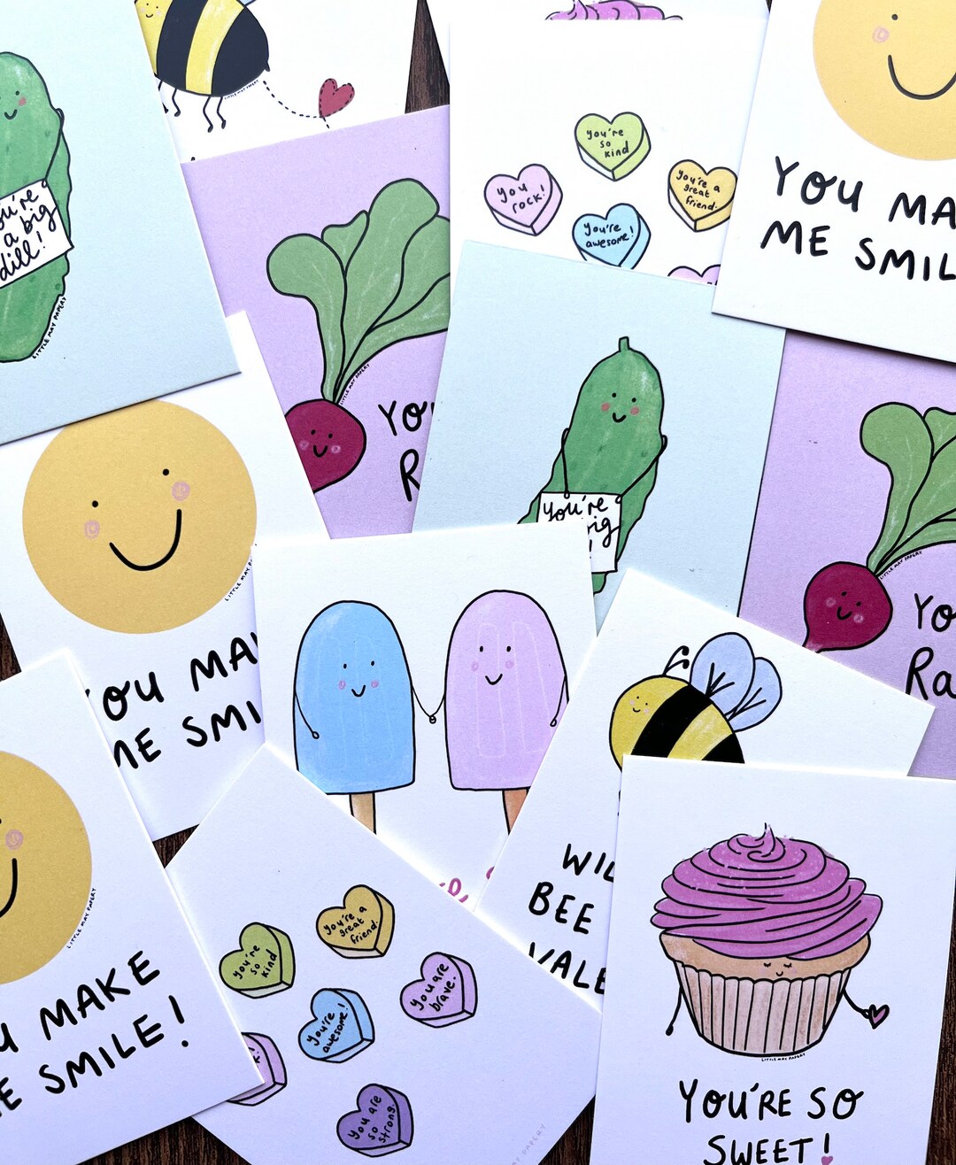 Kids Valentine Mini Cards (12 Cards per Pack) // Lunchbox Notes // Kids ...