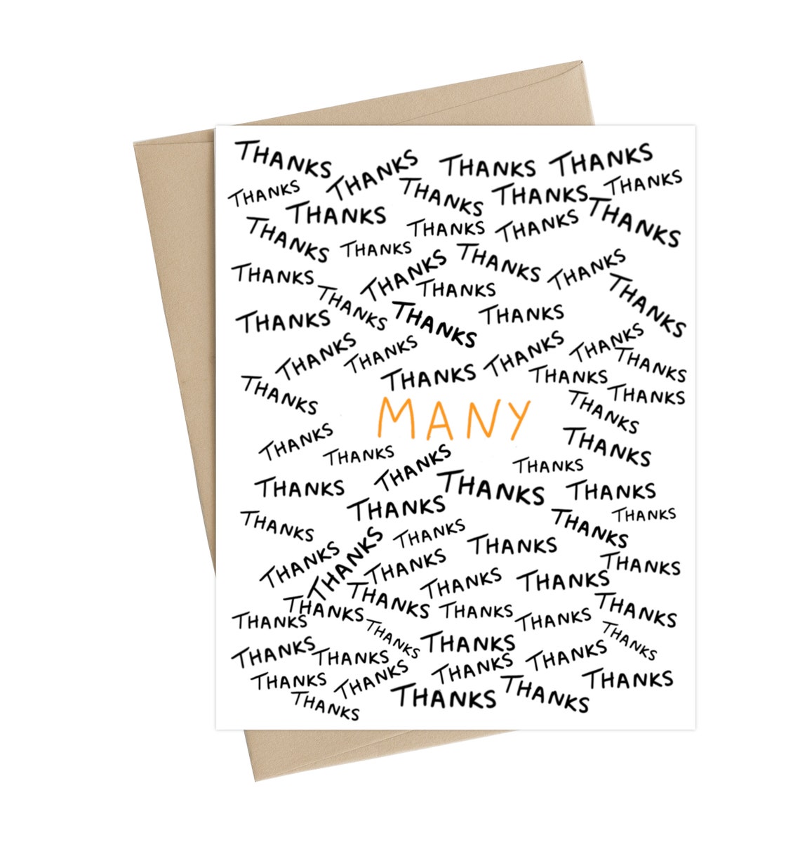 Many Thanks // Funny Thank You Card // Thank You Card - Etsy