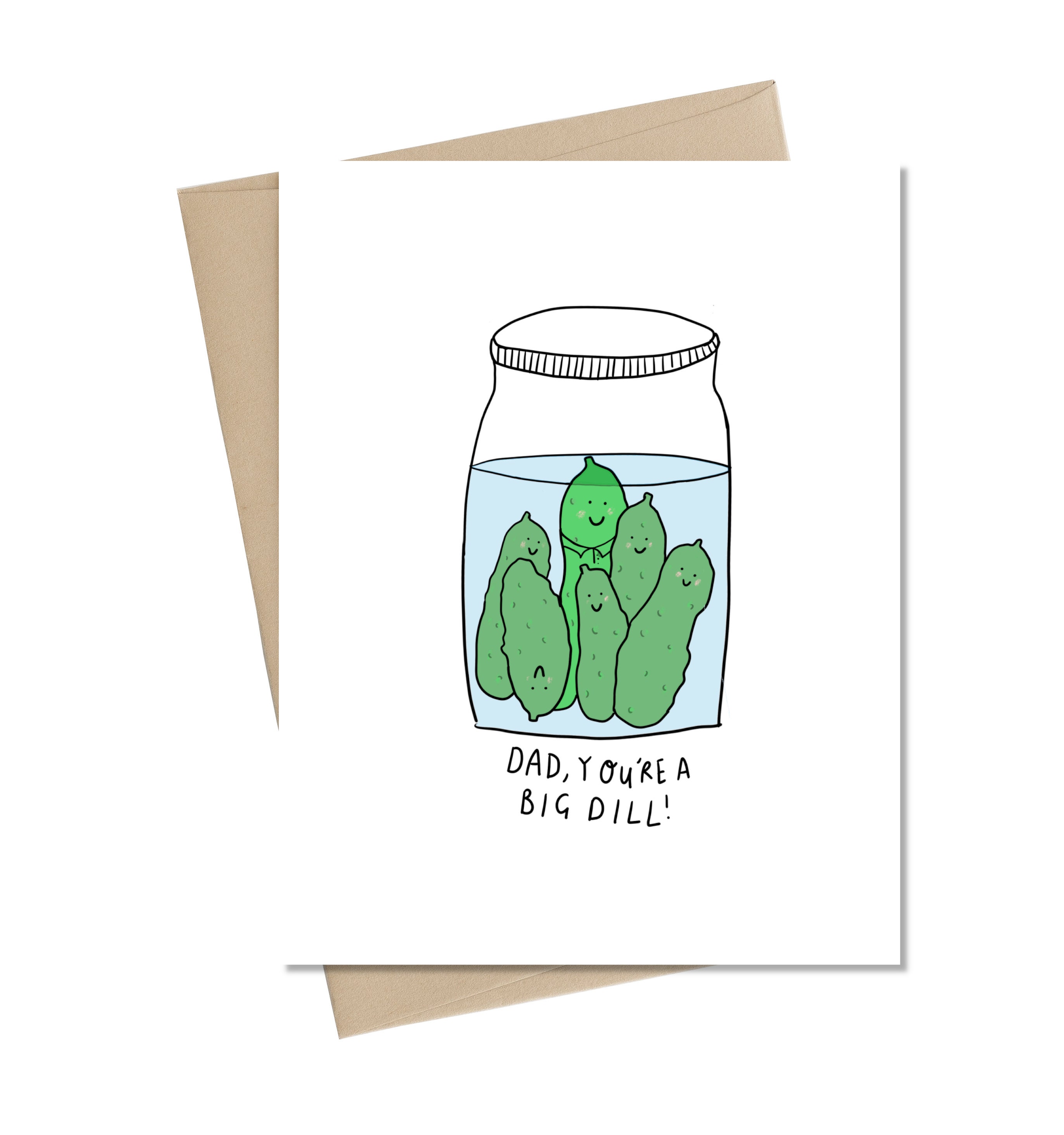 Dad You're a Big Dill // Father's Day Card - Etsy