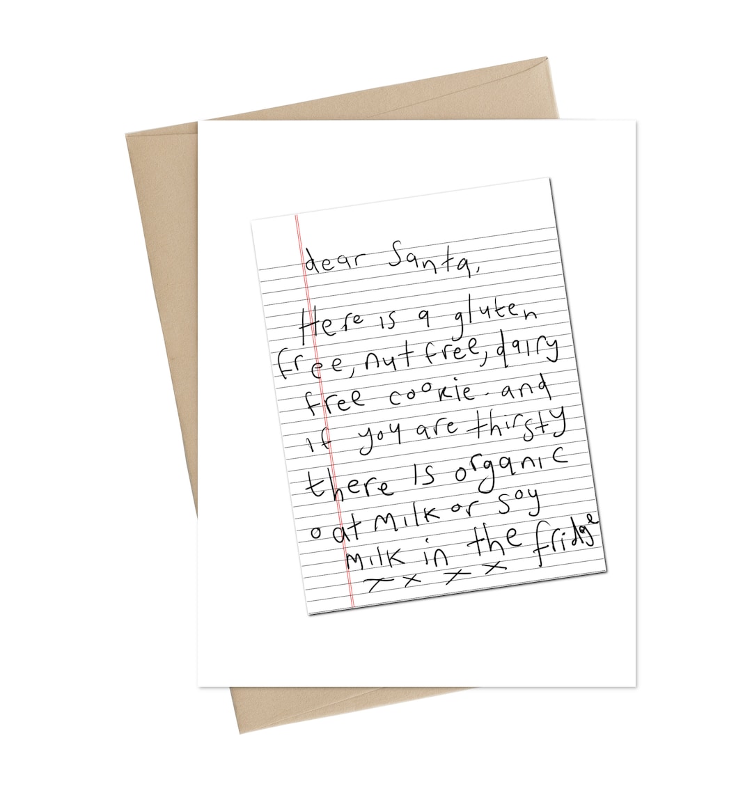 Funny Christmas Card // Dear Santa Card - Etsy