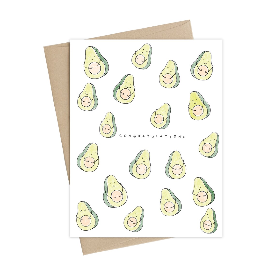 Avocado Pregnancy Card // Baby Shower Card // Baby Card - Etsy