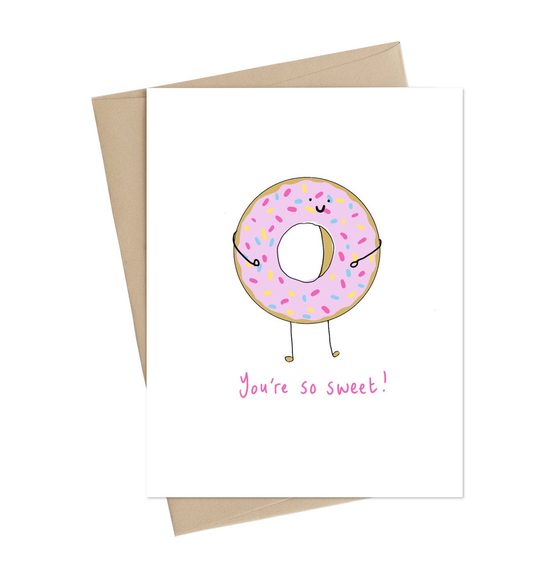 Donut Card // You're so Sweet Card - Etsy
