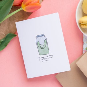 Thank You for Being There // Pickle Card - Etsy