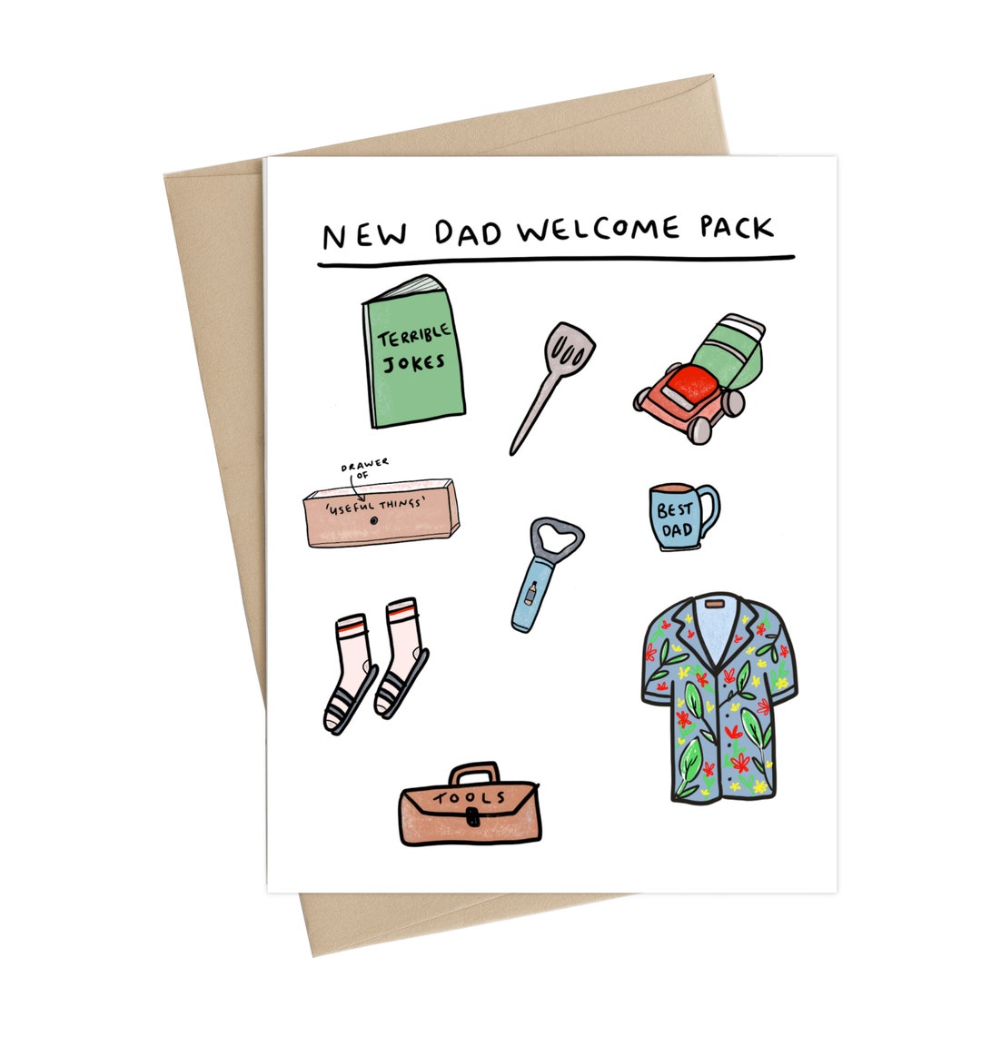 Funny Fathers Day Card // New Dad Welcome Pack - Etsy
