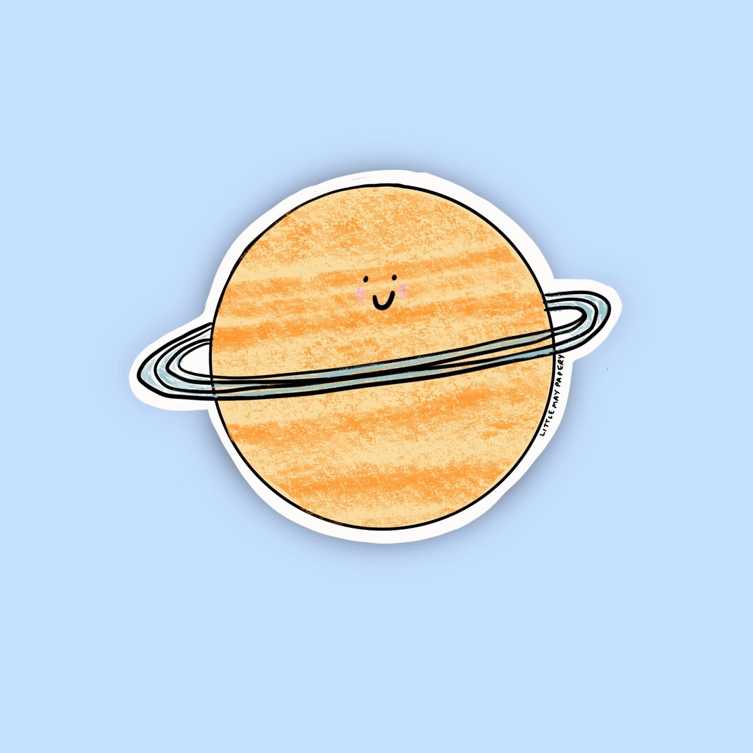 Saturn Vinyl Sticker // Vinyl Space Sticker - Etsy