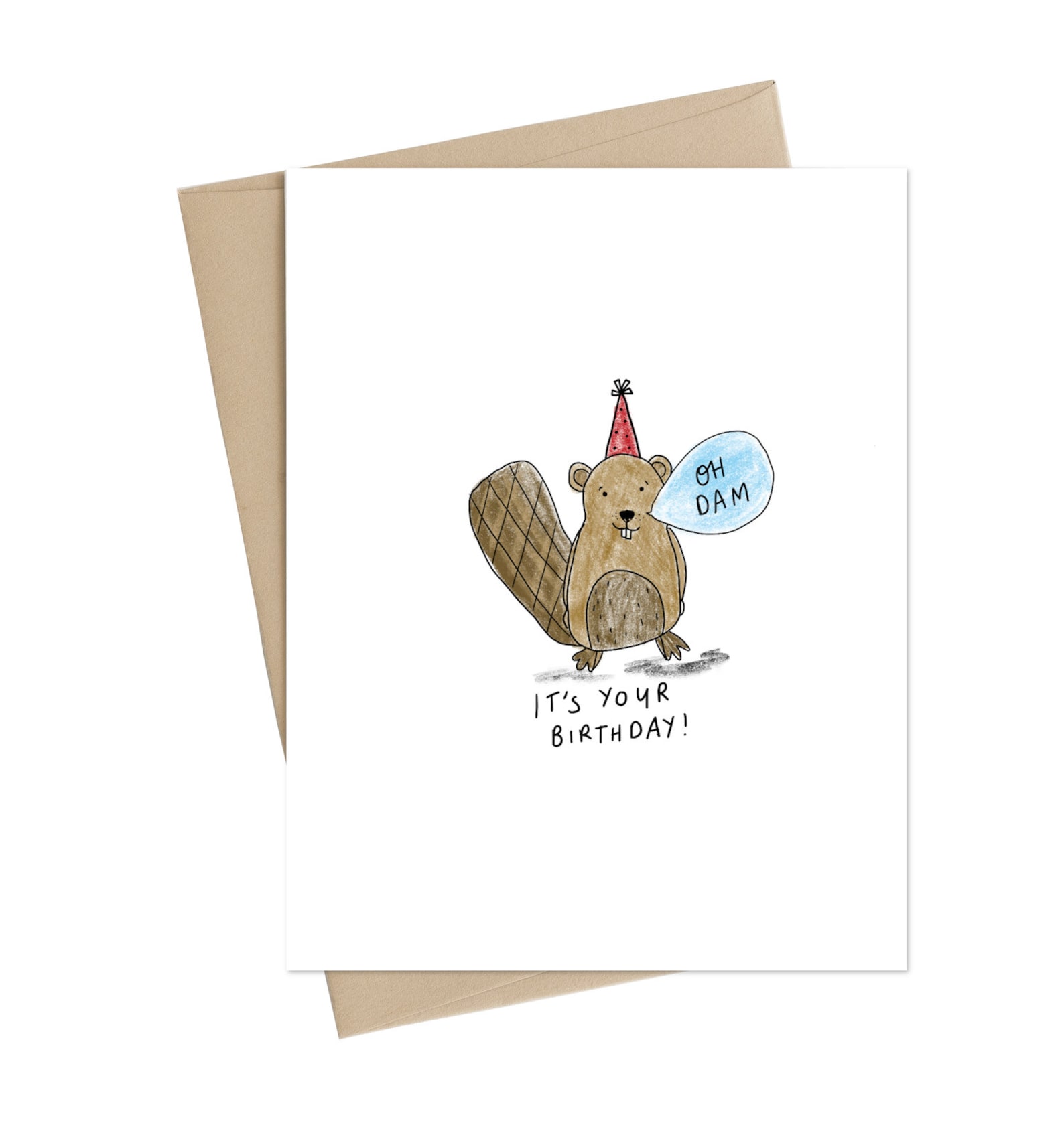 Funny Birthday Card // Beaver Dam Birthday Card - Etsy