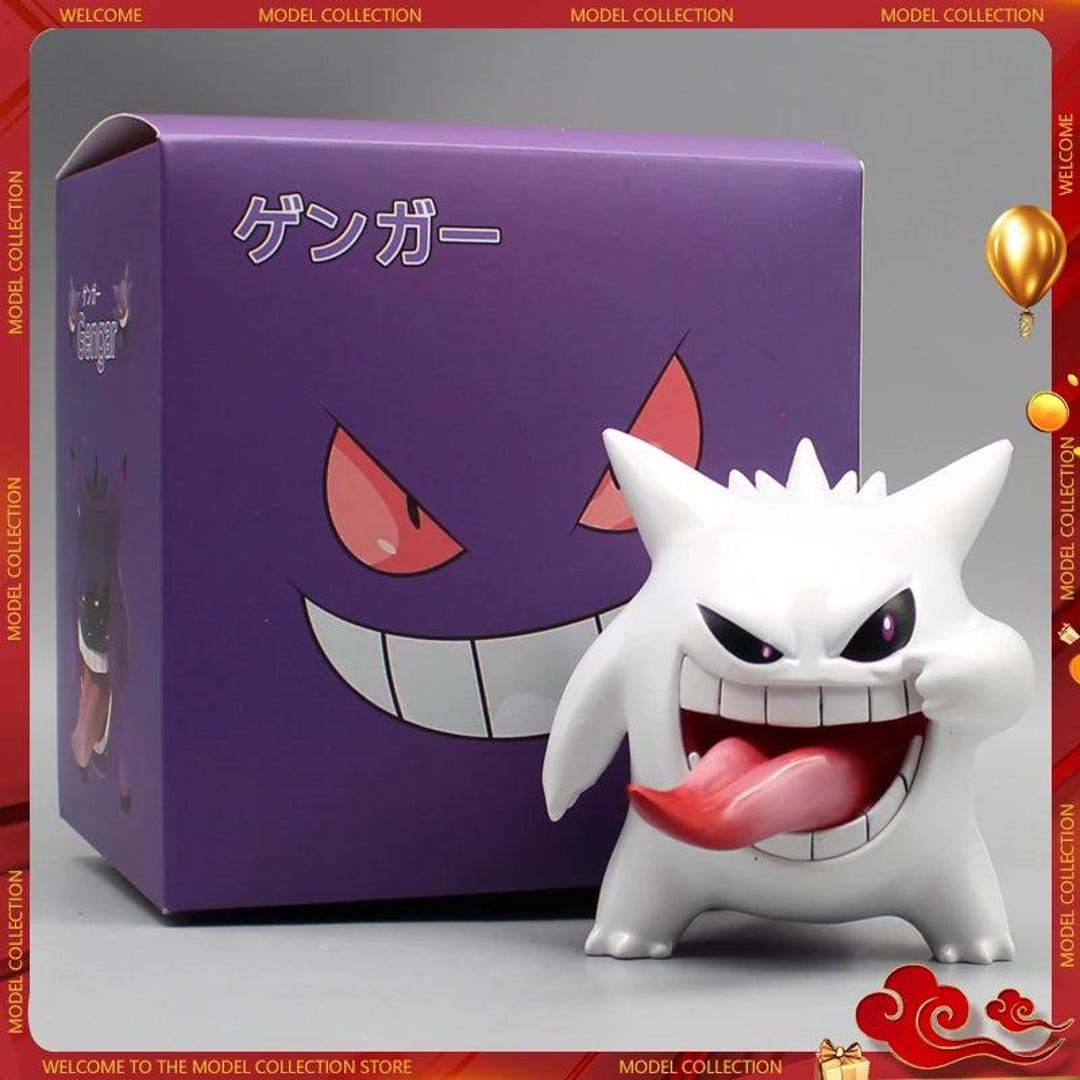Gengar Transparent Action Figure - 8cm PVC Model for Kids Room Decor ...