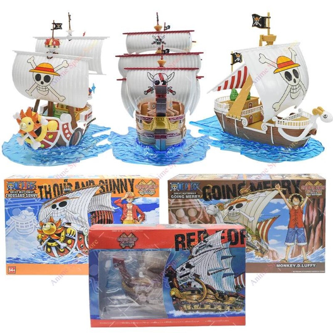 One Piece Thousand Sunny & Going Merry Ship Model 18cm Anime Figure ...