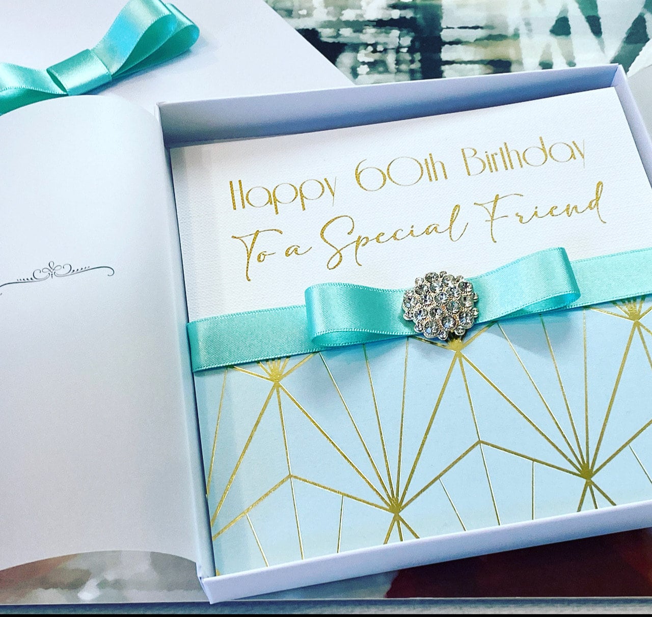 Luxury 60th Birthday Card With Gift Box, Personalised Keepsake Gift ...