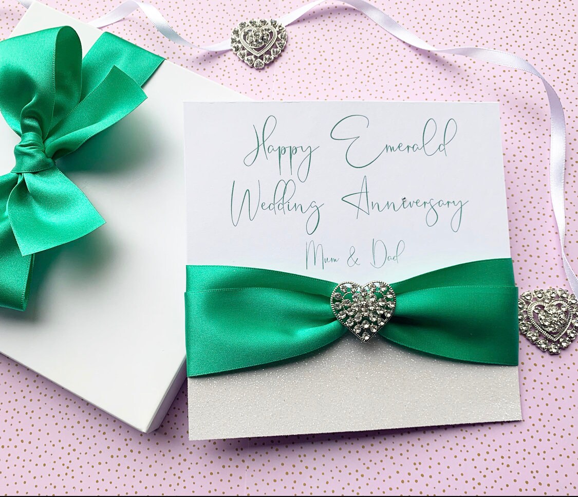 Emerald 55th Anniversary Card Personalised Handmade 55 Years Etsy emerald-55th-anniversary-card-personalised-handmade-55-years-etsy