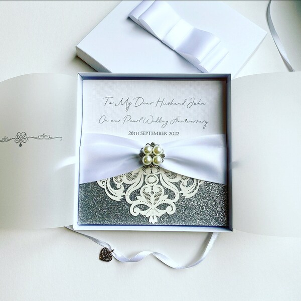 Silver Wedding Cards - Etsy UK