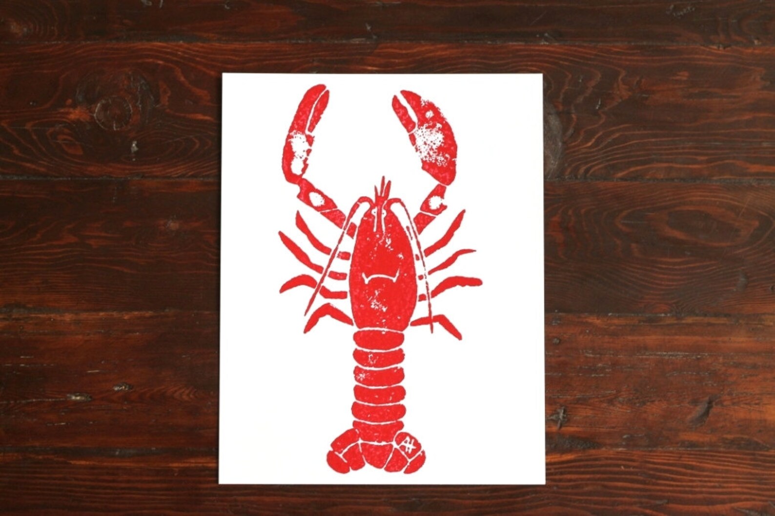 Lobster Print Kitchen Art Hand-carved & Printed Lobster 11 - Etsy