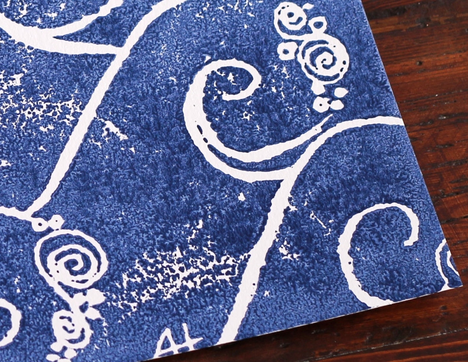 Waves Art Print Hand-carved & Printed Waves 11 X 14 Inches | Etsy