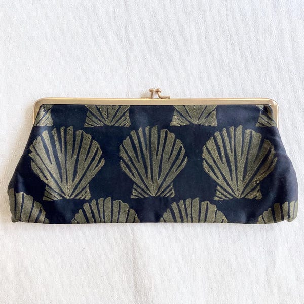 Gold Shell Clutch - Etsy