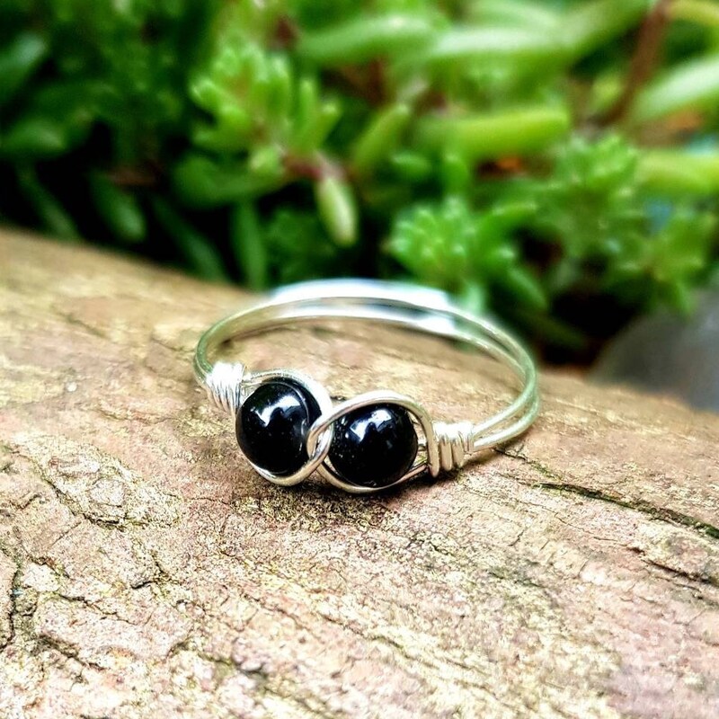 Obsidian Rings - Etsy