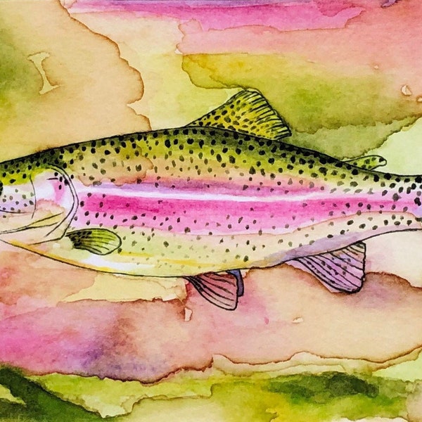 Trout Print - Etsy