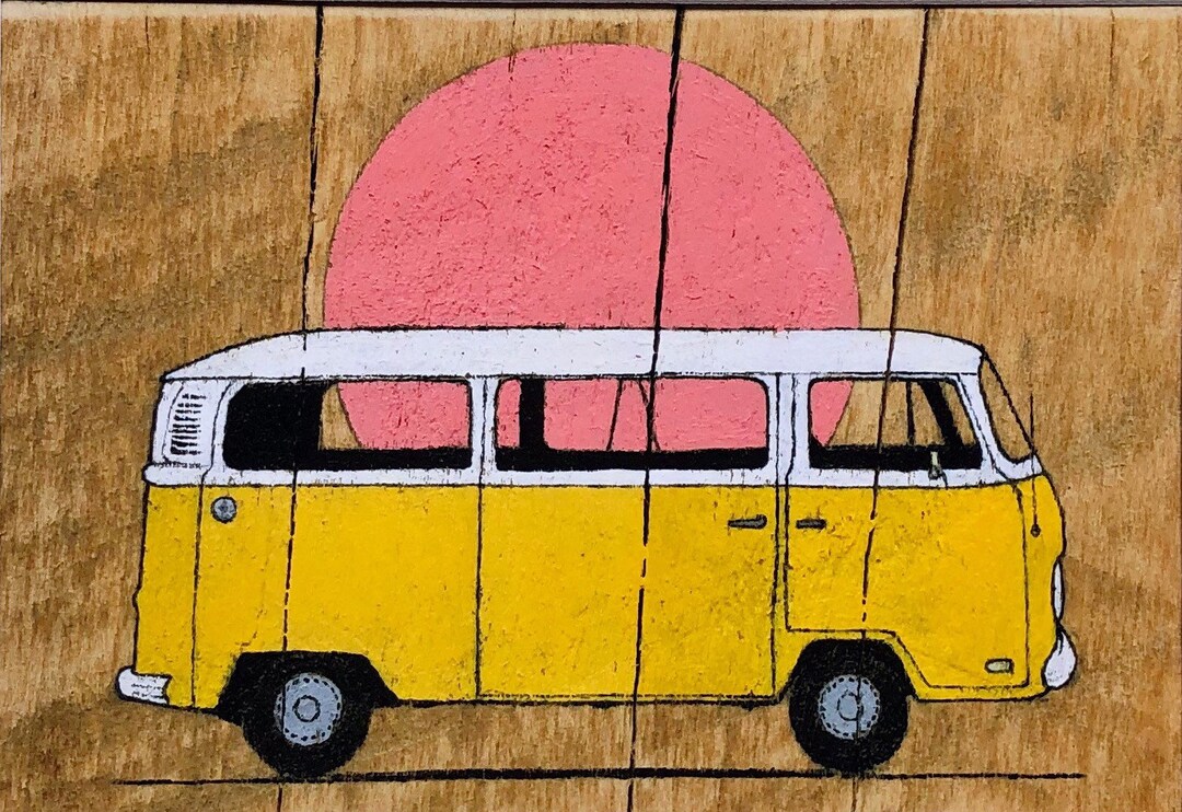 Good Vibes, Van Print, VW Painting, VW Print, Volkswagen Print, Van ...