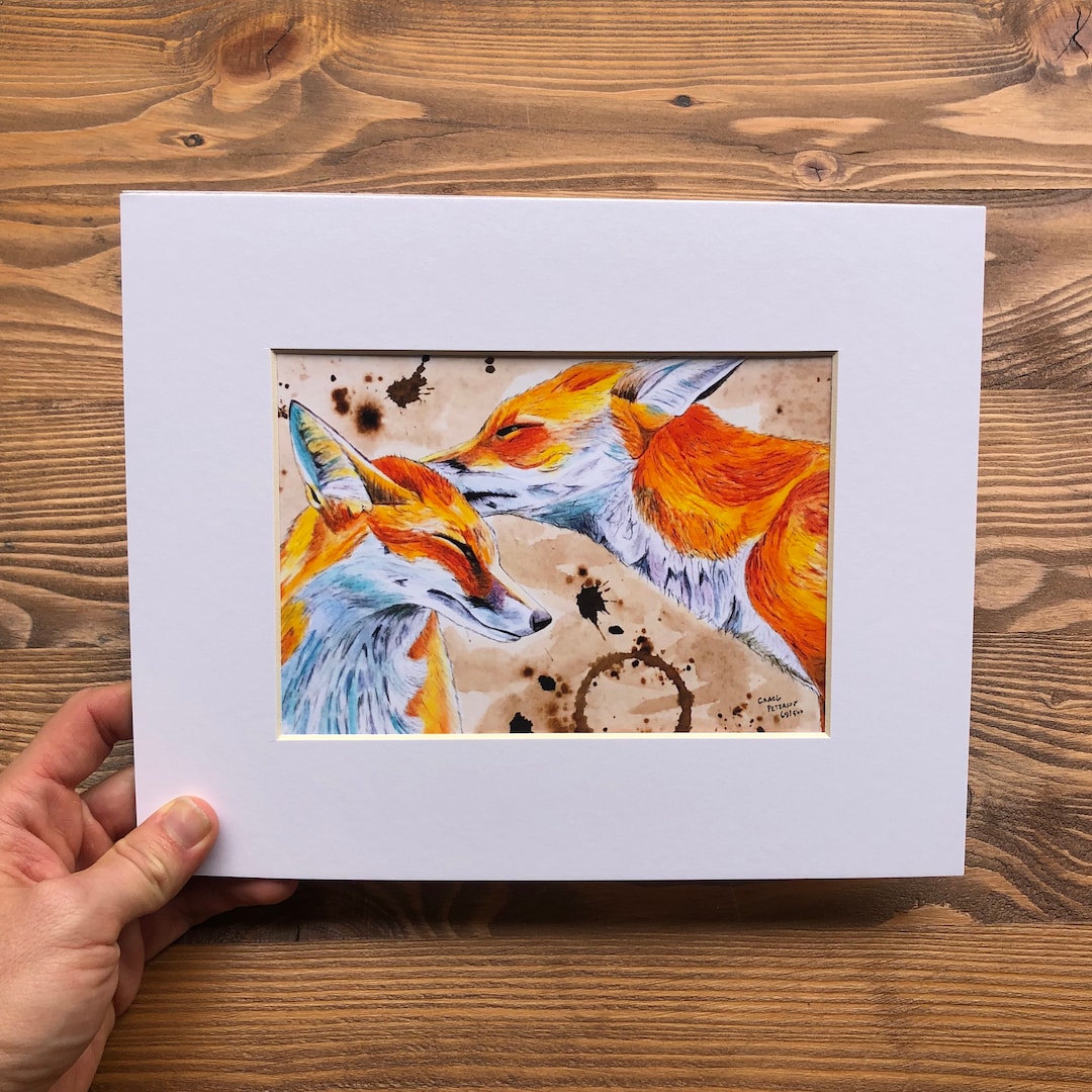 Foxes Art Print, Fox Gift, Fox Wall Art, Fox Print, Fox Art, Nature ...