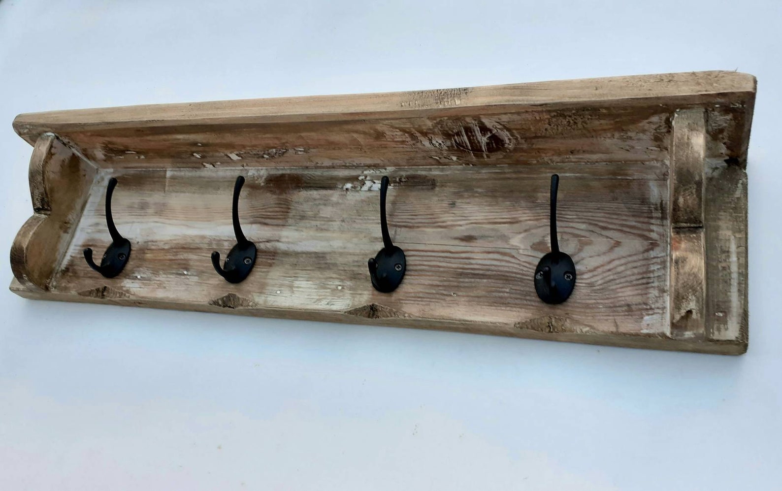 Rustic Tudor Coat Rack and Shelf Reclaimed Wood With Coat - Etsy