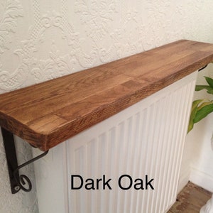 16cm Solid Oak Wooden Radiator Shelf with Antique Metal | Etsy