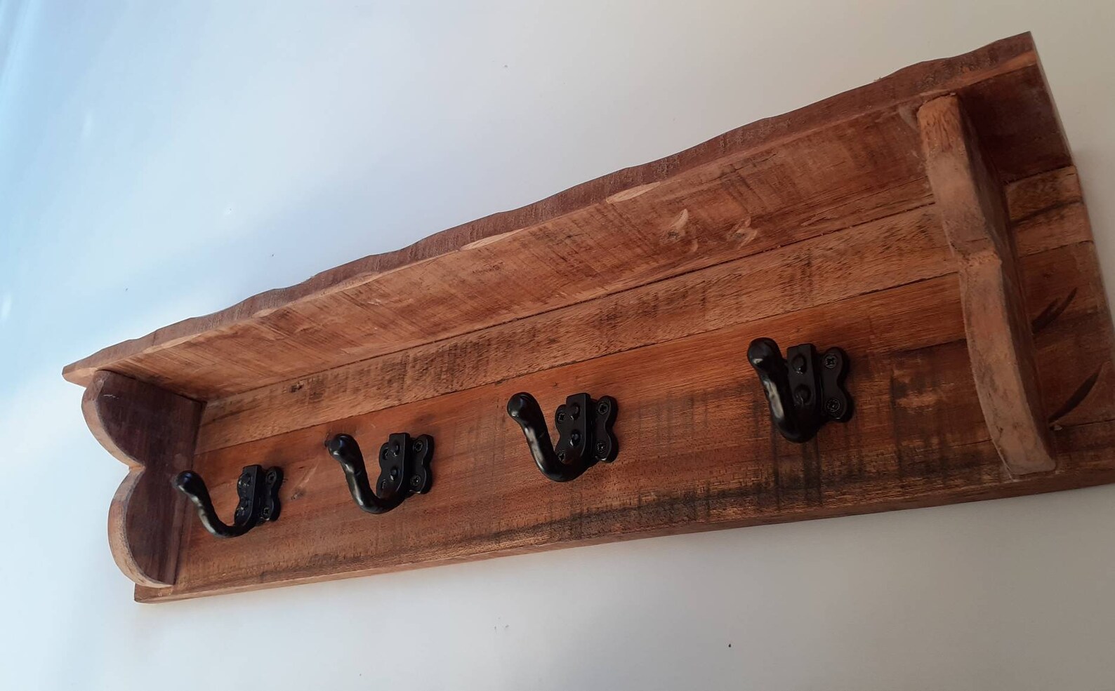 Rustic Tudor Coat Rack and Shelf Reclaimed Wood With Coat - Etsy