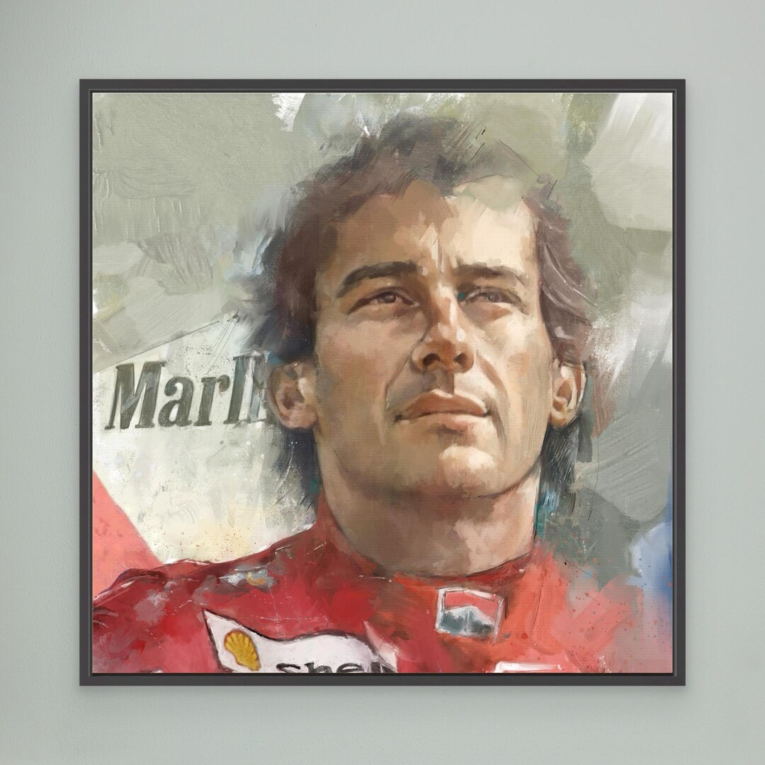 Ayrton Senna Canvas Print (UK/EU), Six Sizes, Framed or Unframed, Ready ...
