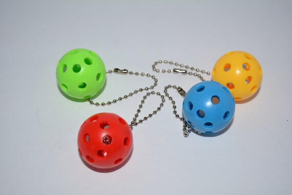 New Mini Bag Tags/pulls Mini Fun Pickleballs Four Colors - Etsy