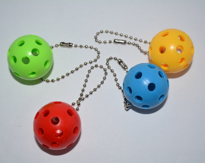 New Mini Bag Tags/pulls, Mini Fun Pickleballs, Four Colors, Pickleball ...