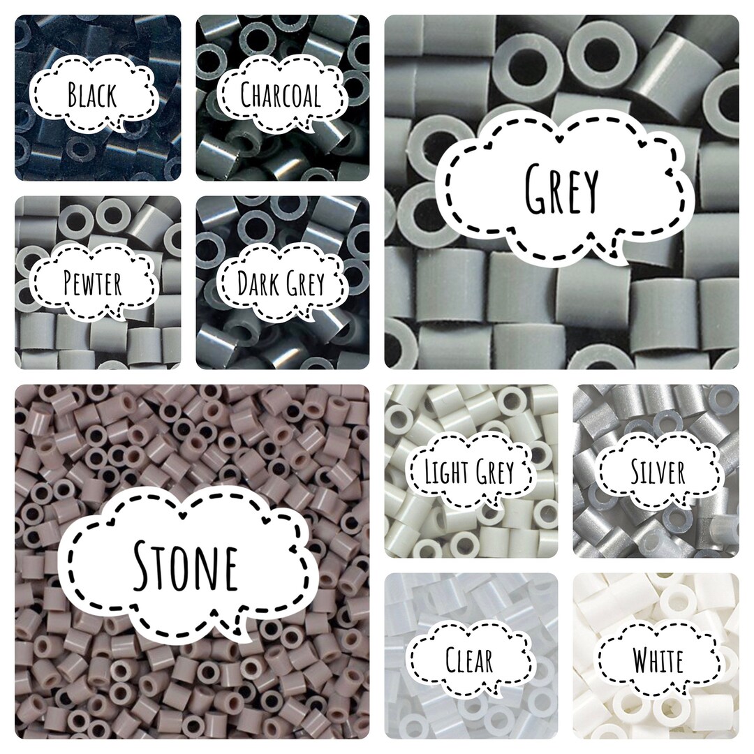Perler Brand 5mm Beads Greys 250, 500, 1000 Beads - Etsy