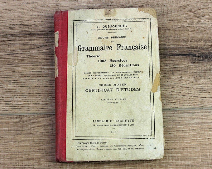 1920s Antique French Primary School Grammar Book France - Etsy