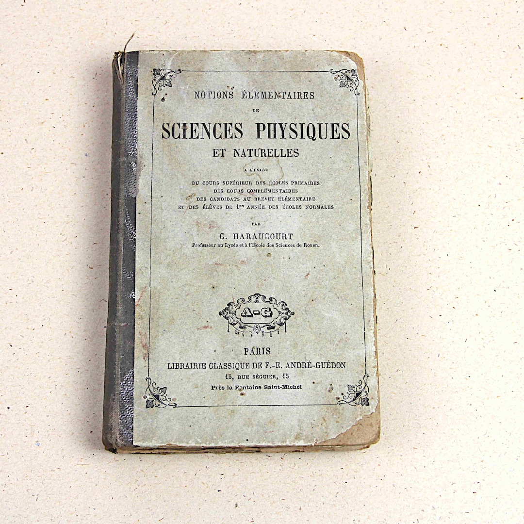 Antique Illustrated French Science Book 1910s, Primary School Natural ...